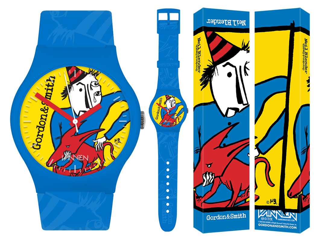Limited edition Neil Blender "Rocking Dog" Blue Vannen Artist Watch ...